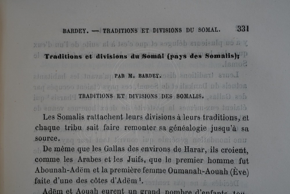Traditions et divisions du Somâl (pays des Somalis). - Biblethiophile